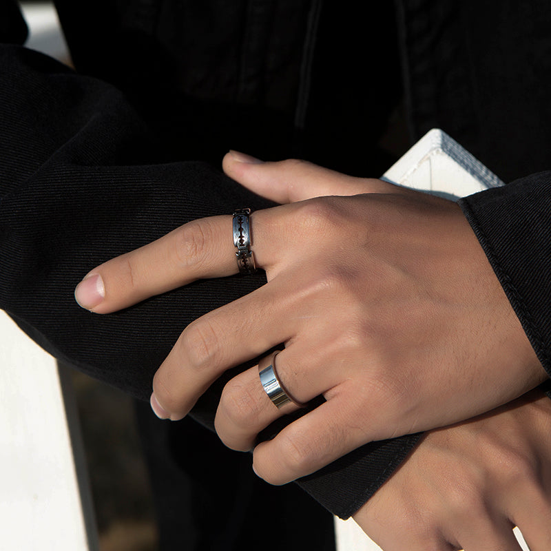 Blade Stainless Steel Men's Razor Ring - Rock & Spark