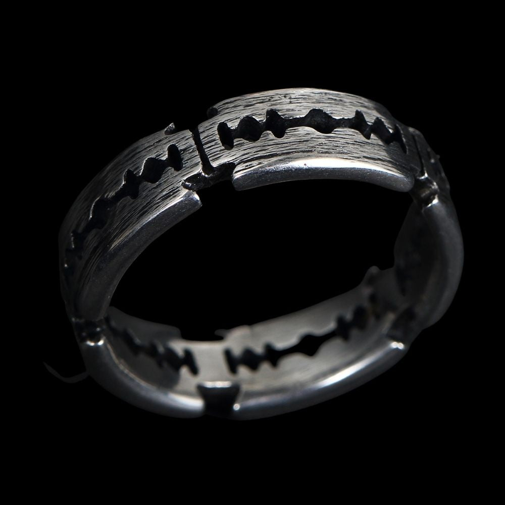 Blade Stainless Steel Men's Razor Ring - Rock & Spark