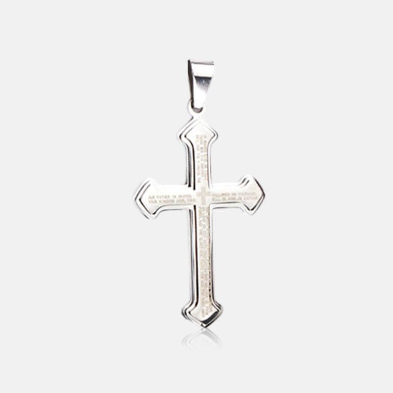 Multi-Color Cross Letter Stainless Steel Pendant - Rock & Spark