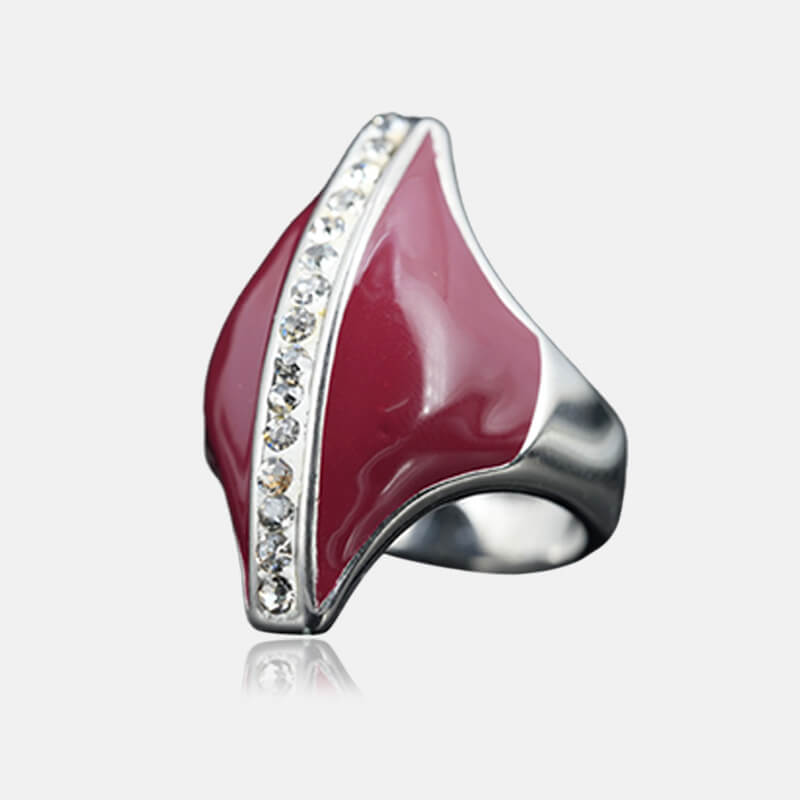 Irregular Diamond Set Stainless Steel Ring - Rock & Spark