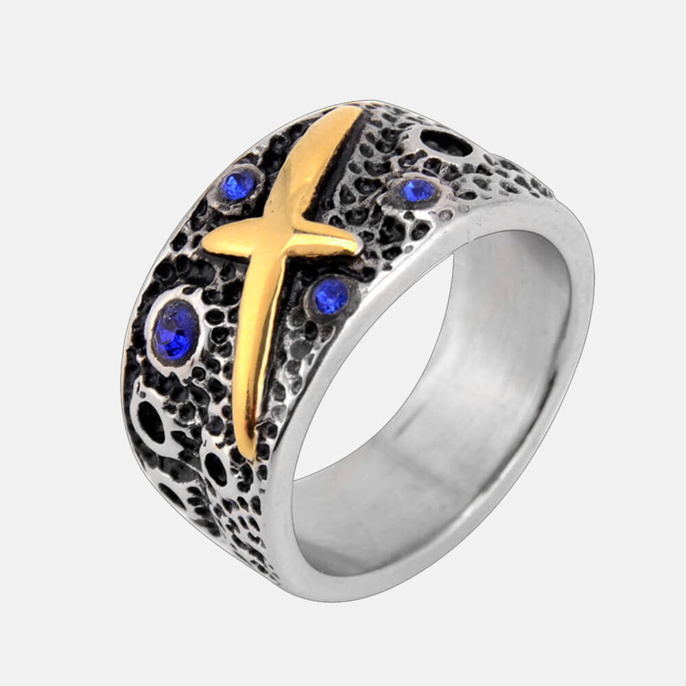 Starry Sky Stainless Steel Ring - Rock & Spark