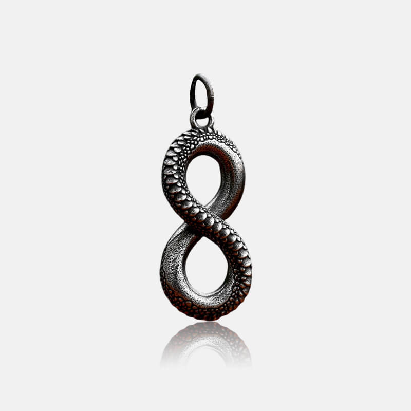 Simple Number 8 Snake Stainless Steel Pendant - Rock & Spark