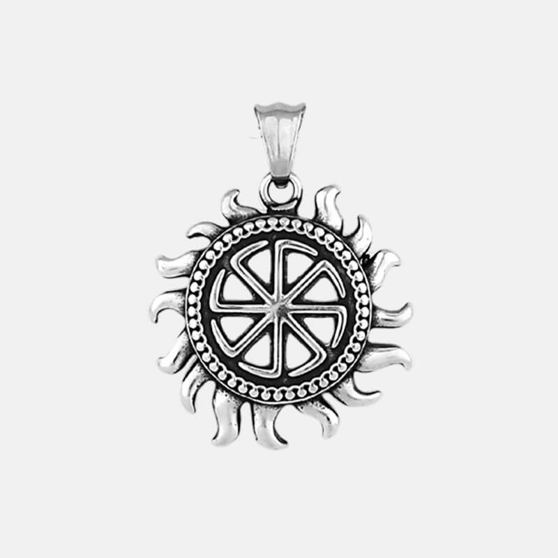 Simple Hollow Sun Wheel Stainless Steel Pendant - Rock & Spark
