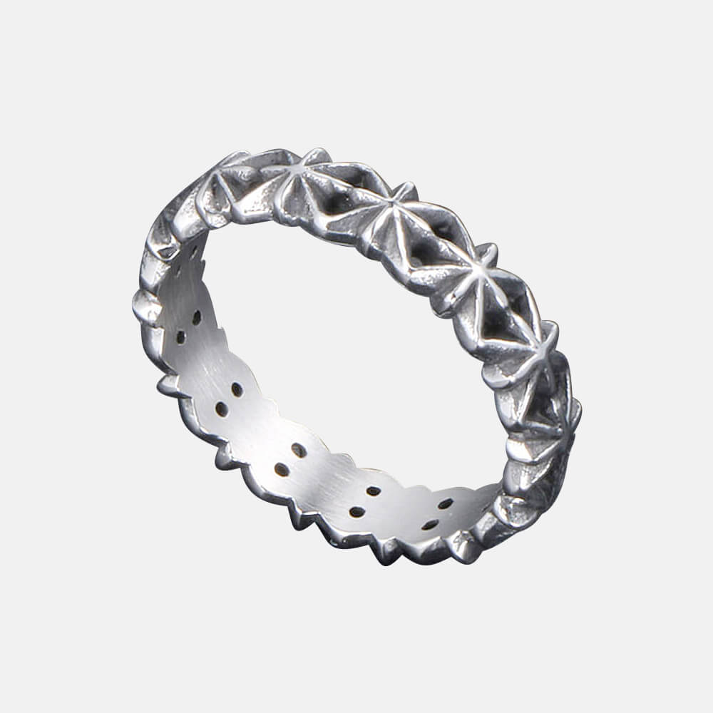 Vintage Octagonal Stainless Steel Ring - Rock & Spark