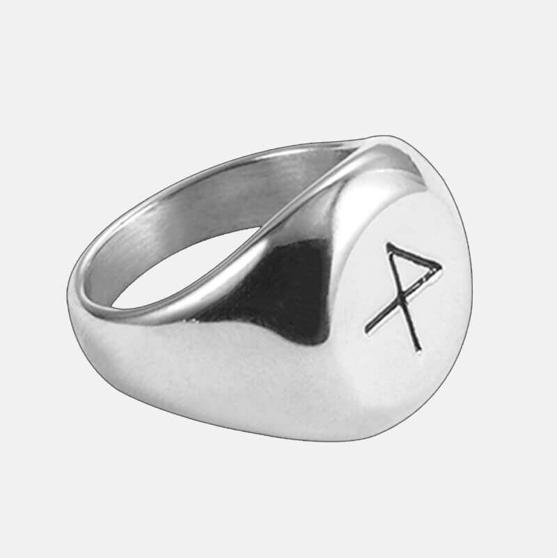 Number 4 Stainless Steel Ring - Rock & Spark